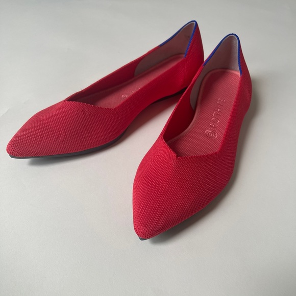 Rothy's | Shoes | Rothys Red Pointed Toe Flat Size 2 | Poshmark